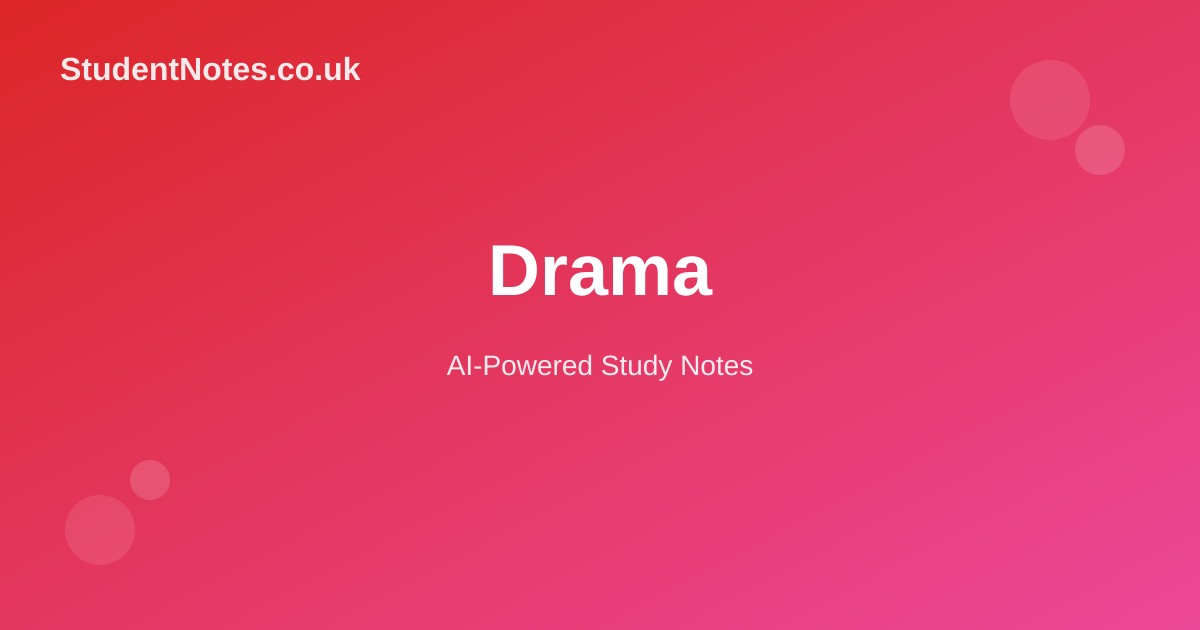 Physical Theatre Techniques | Multiple - Drama | StudentNotes ...